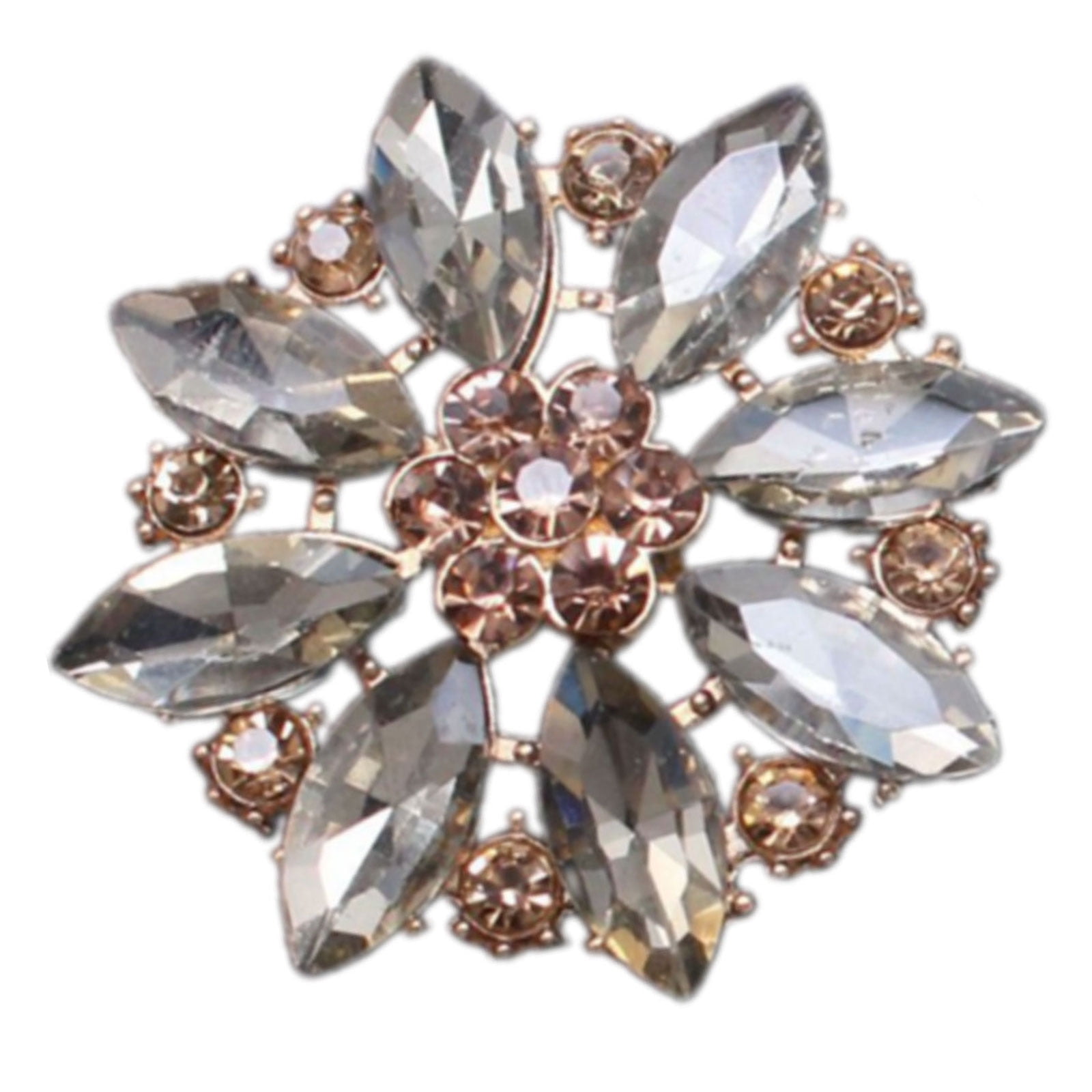 Easy-to-Use Alloy Rhinestone Brooches for Jewelry Making and Decorative ...
