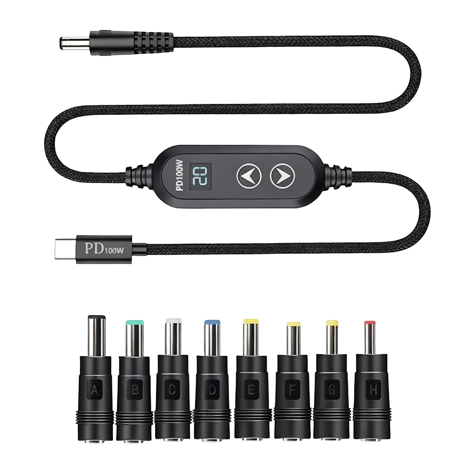 Easy to Use Double Button 100W Charging Cable Includes 8 Adapters for ...