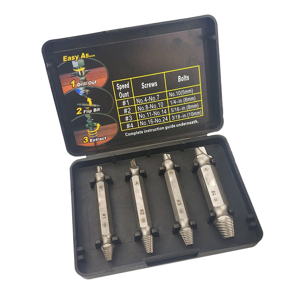 Easy to Use Steel Screw Extractor Set Remove Stripped Screws with Ease ...