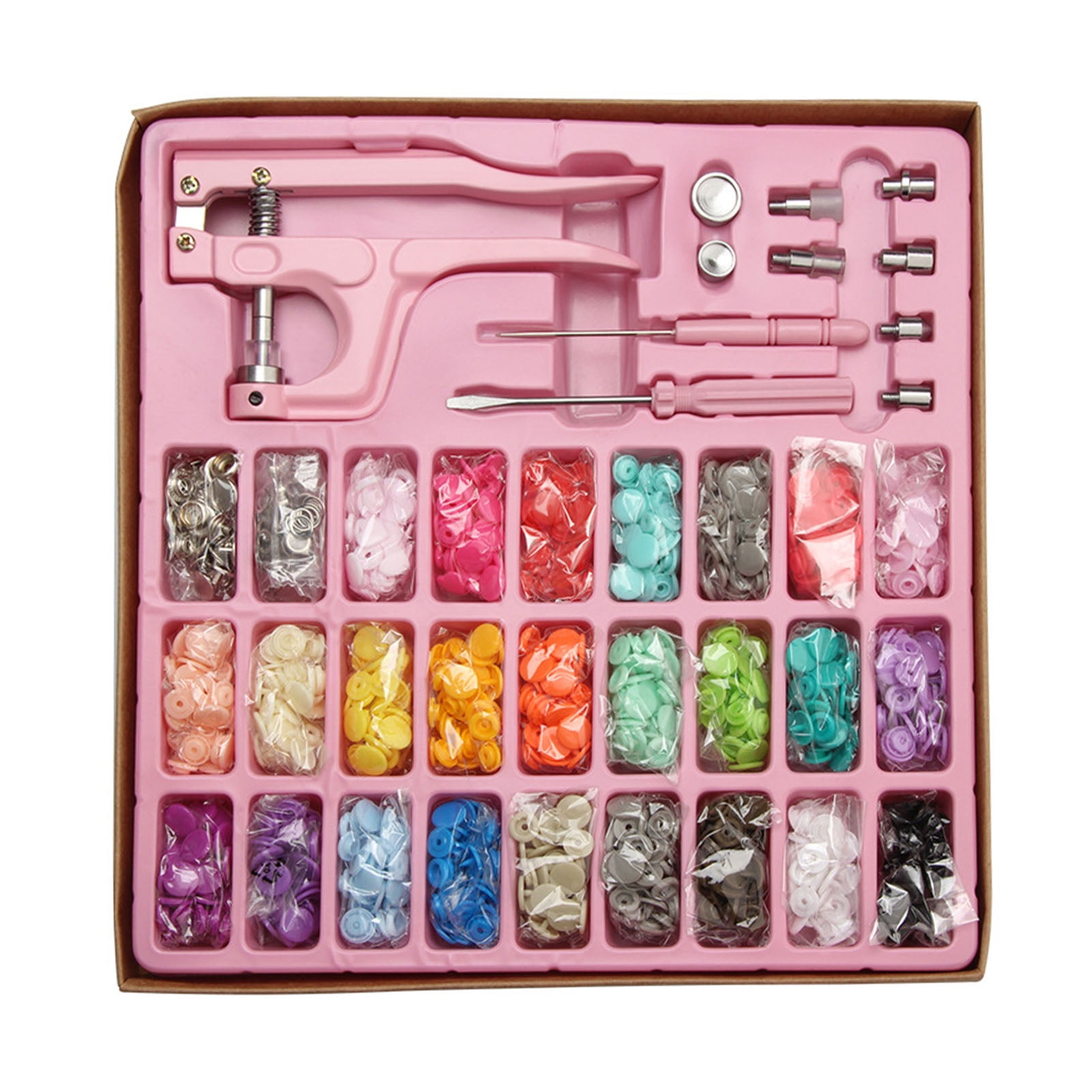 Easy-to-Use, Vibrant Colors for Sewing & Crafting, Pink Round Snaps ...