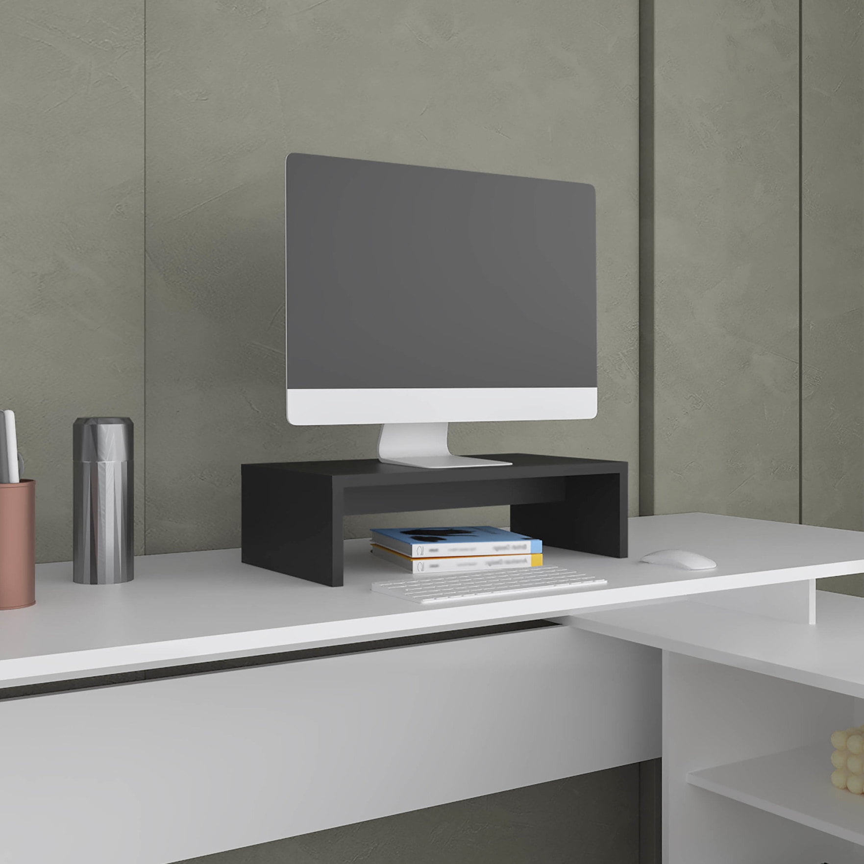 Easy - to - assemble desk with shelf - Modern design for a functional ...