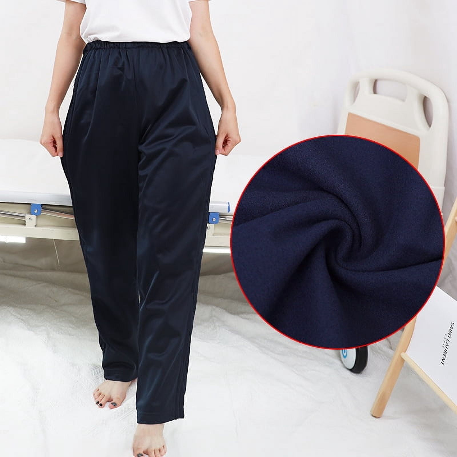 Easy to wear and take off zipper pants on both sides for the elderly ...