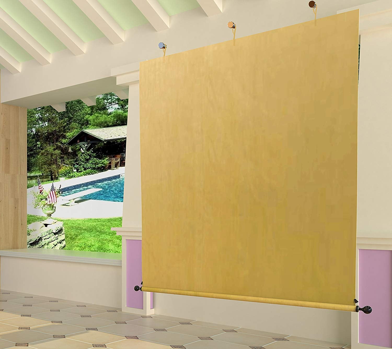 Easy2hang Exterior Side Privacy Blind Screen shield, Manual Roller ...