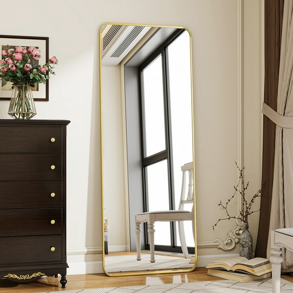 Easy4Home 21"x56" Rectangular Full Length Mirror with Round Corner ...