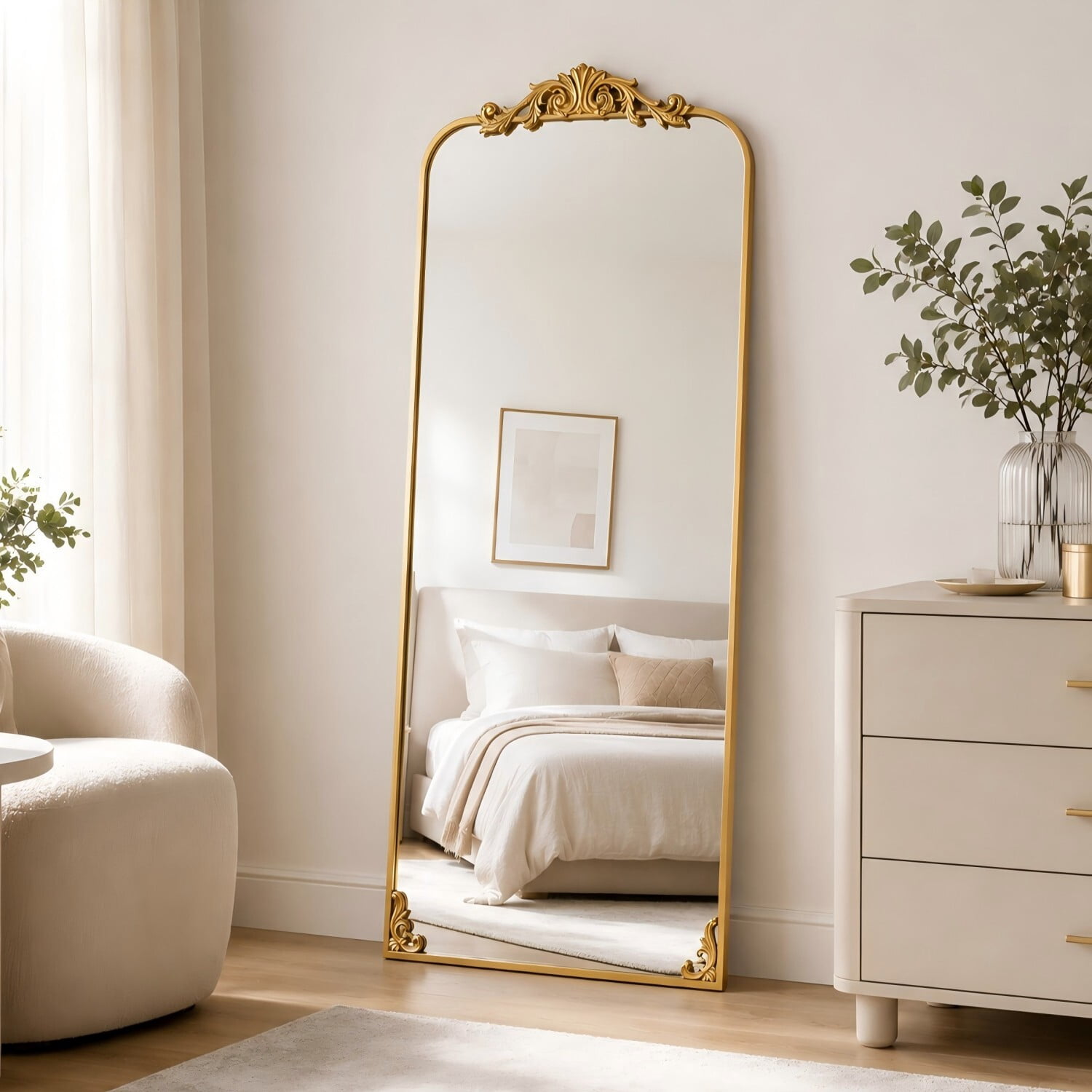 Easy4Home 21"x66" Vintage Full Length Mirror Decorative Floor Mirror ...