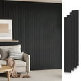 Easy4Home 4Pcs 106"x12.6" Soundproof Wood Slat Panels Acoustic Wall and ...