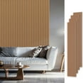 Easy4Home 4Pcs Wood Soundproof Wall Panels 94.5" x 12.6" Wood Slat ...