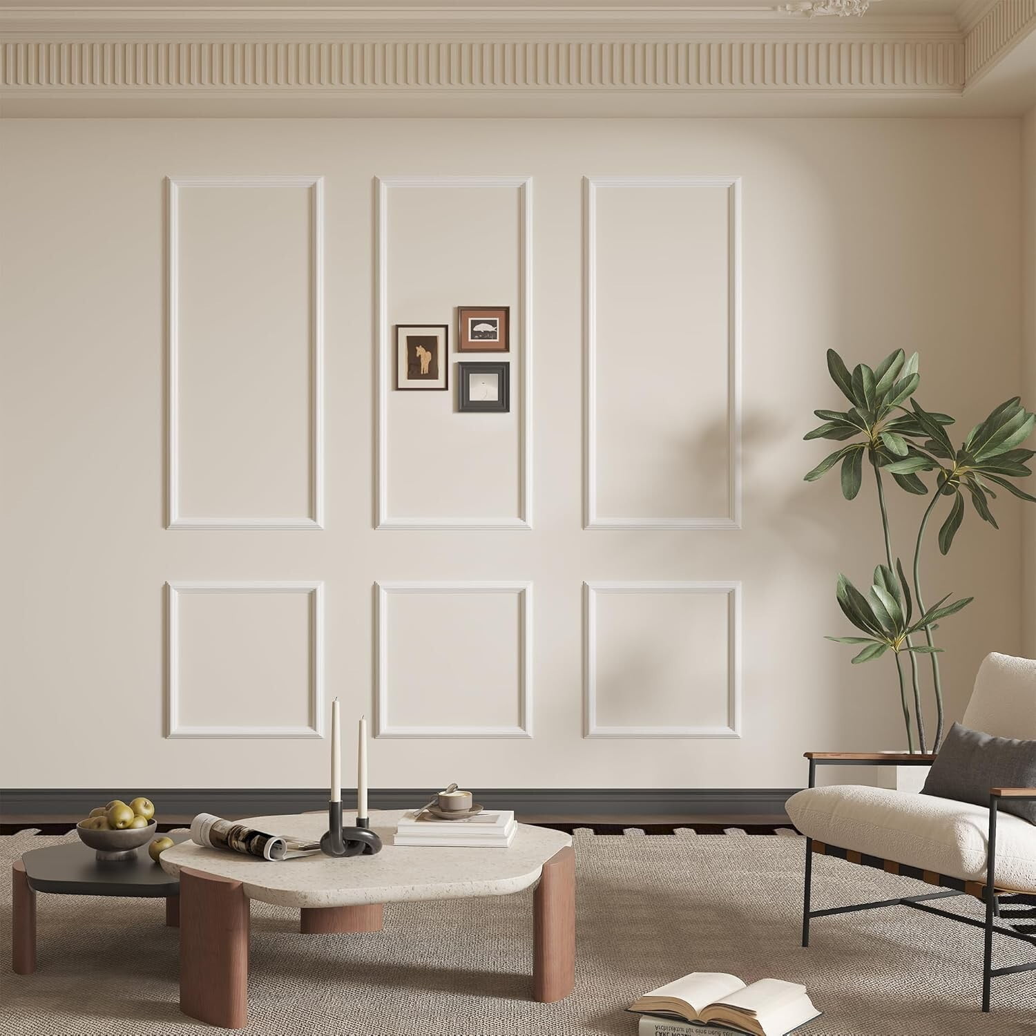 Easy4Home 6-Set Wall Molding Kit Pre-Cut Ready to Assemble Wainscoting ...