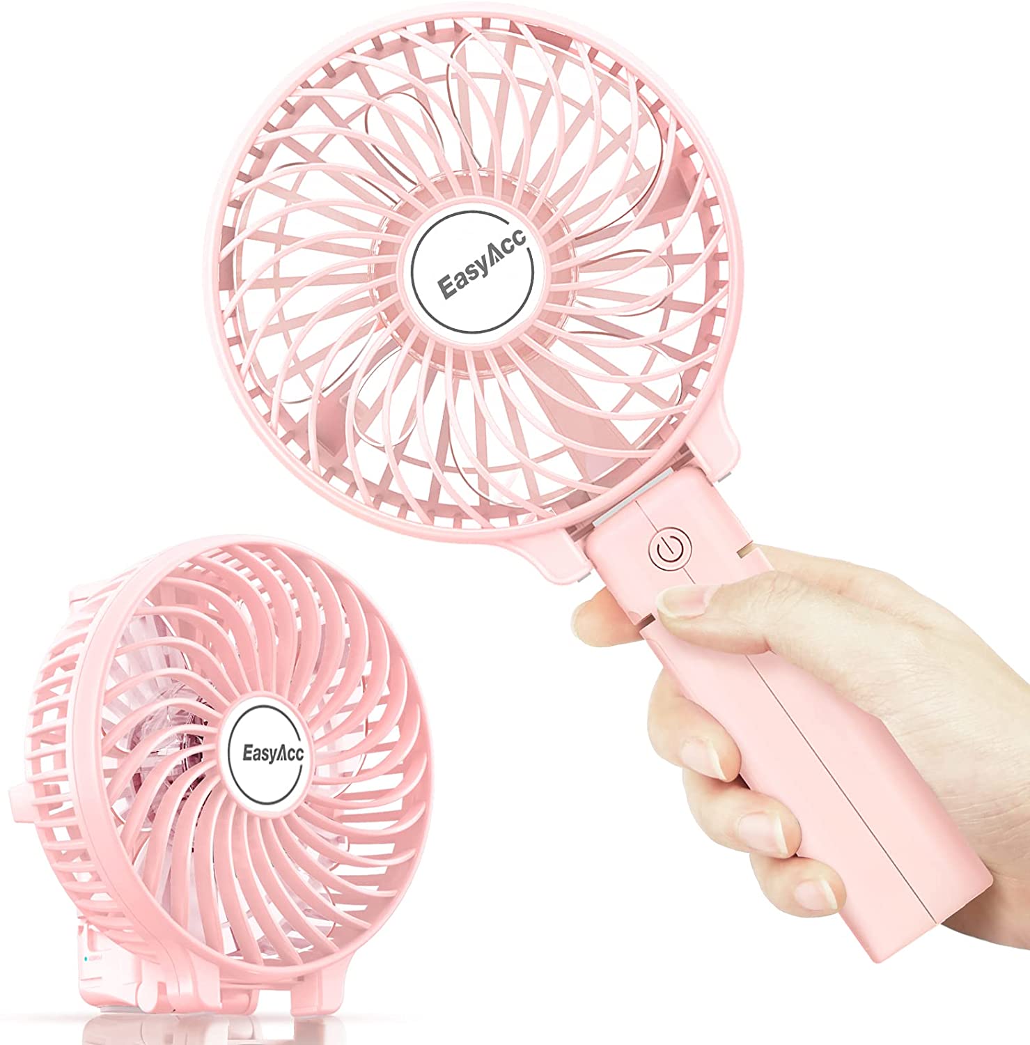 EasyAcc Mini Handheld Fan, USB Desk Fan Small Personal Portable ...