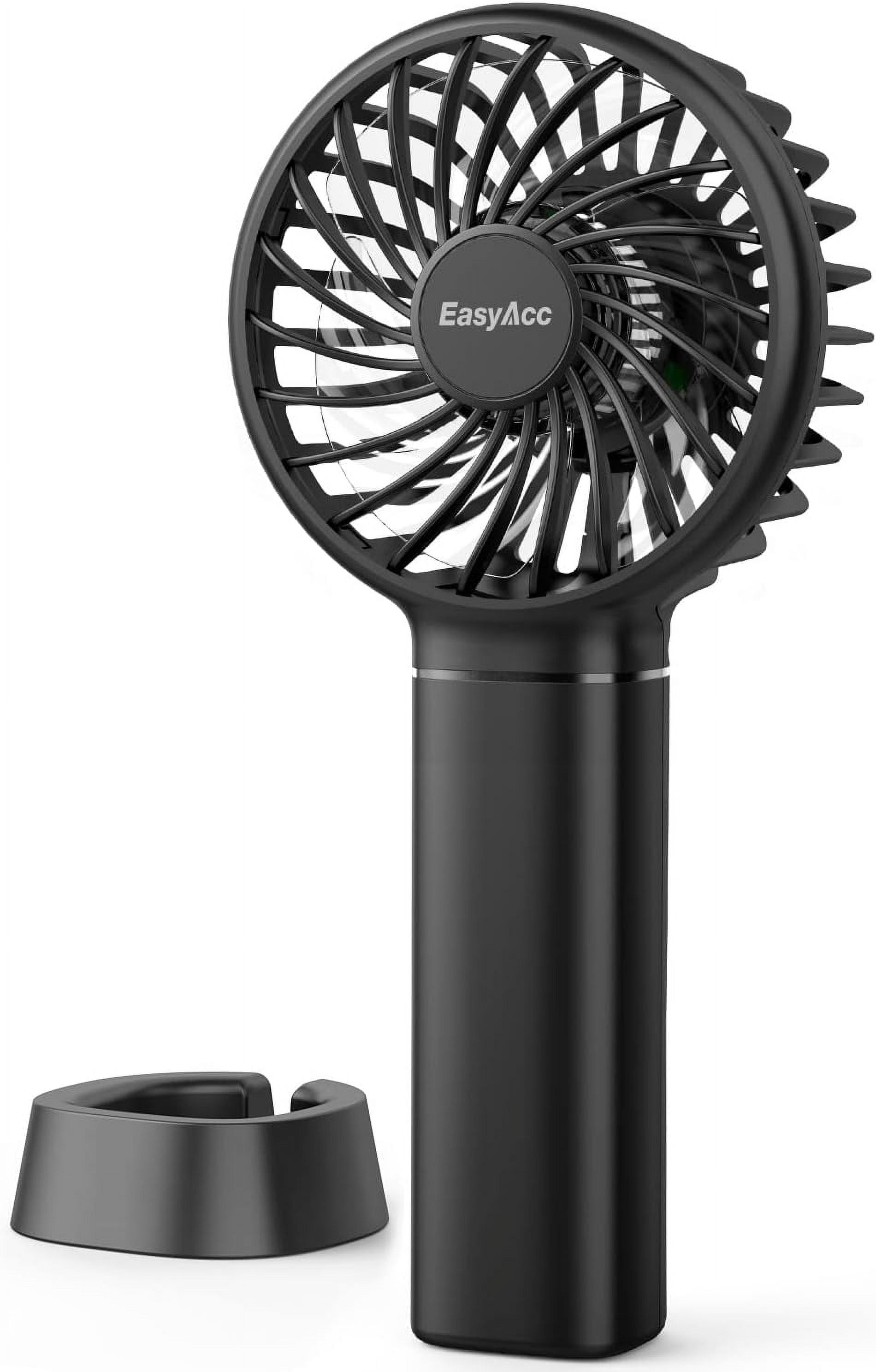 EasyAcc Mini Portable Fan Handheld Fan, 3 Speed USB C Rechargeable ...