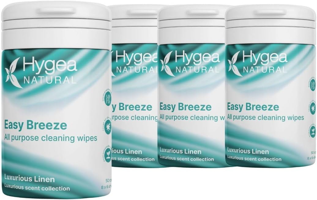 Hygea Natural 50 Wipes Easy Breeze Luxurious Linen Non-Toxic Cleaning ...