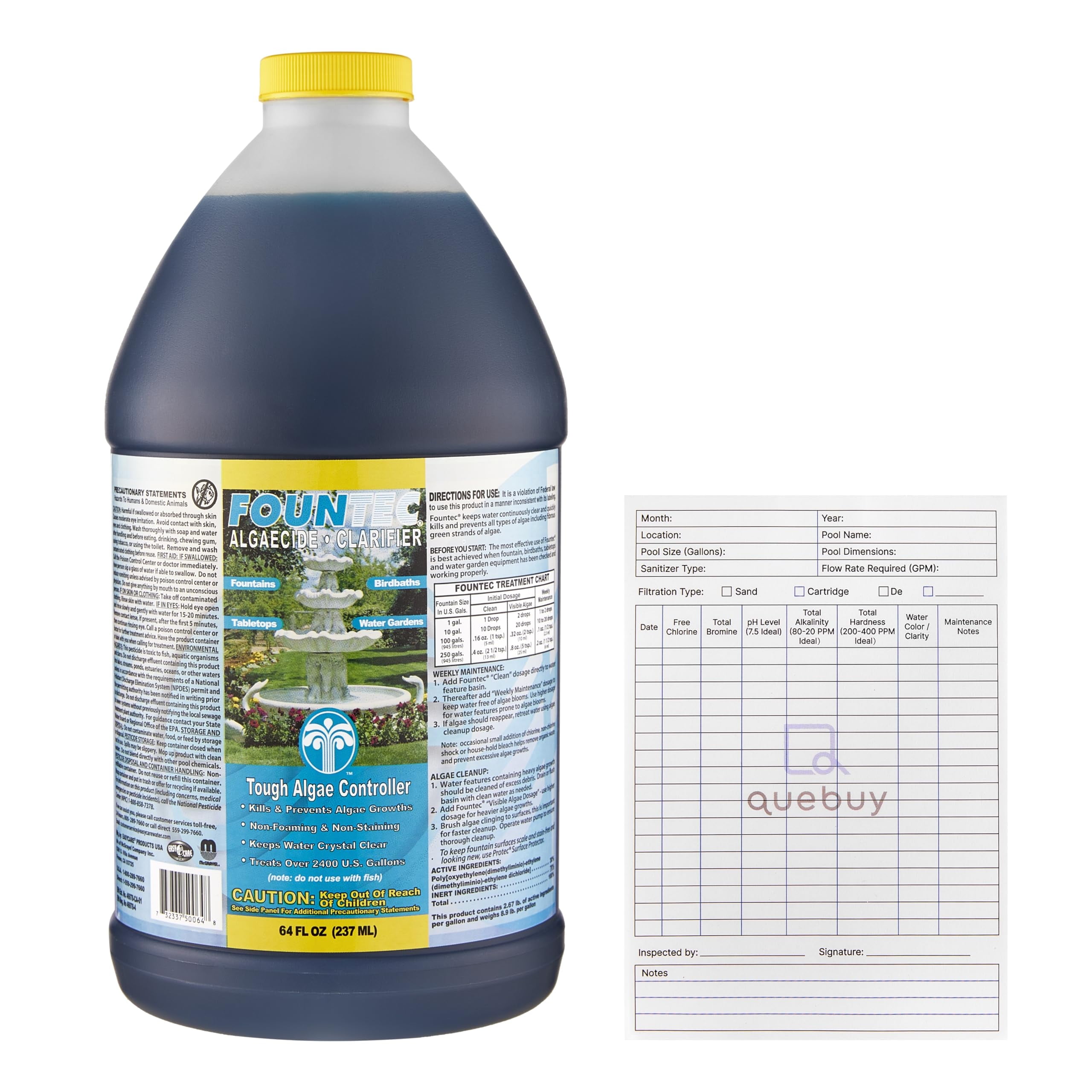 EasyCare FounTec 50064 Algaecide & Clarifier - Fountains, Water Gardens ...