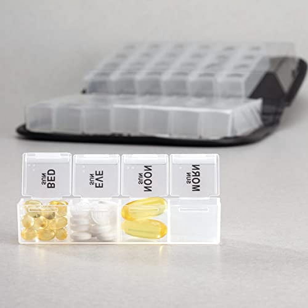 EasyComforts 14 Day Pill Holder, Travel Case Medication Reminder Pill ...