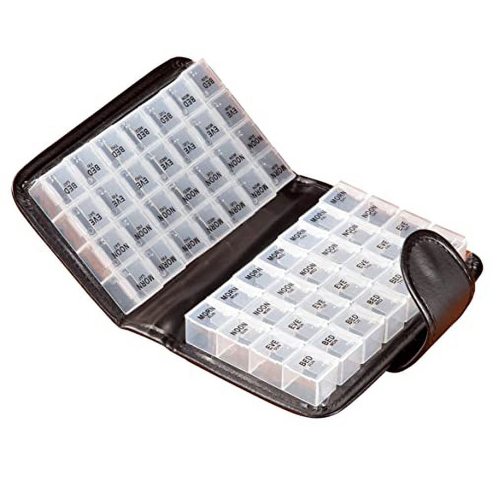 EasyComforts 14 Day Pill Holder, Travel Case Medication Reminder Pill ...