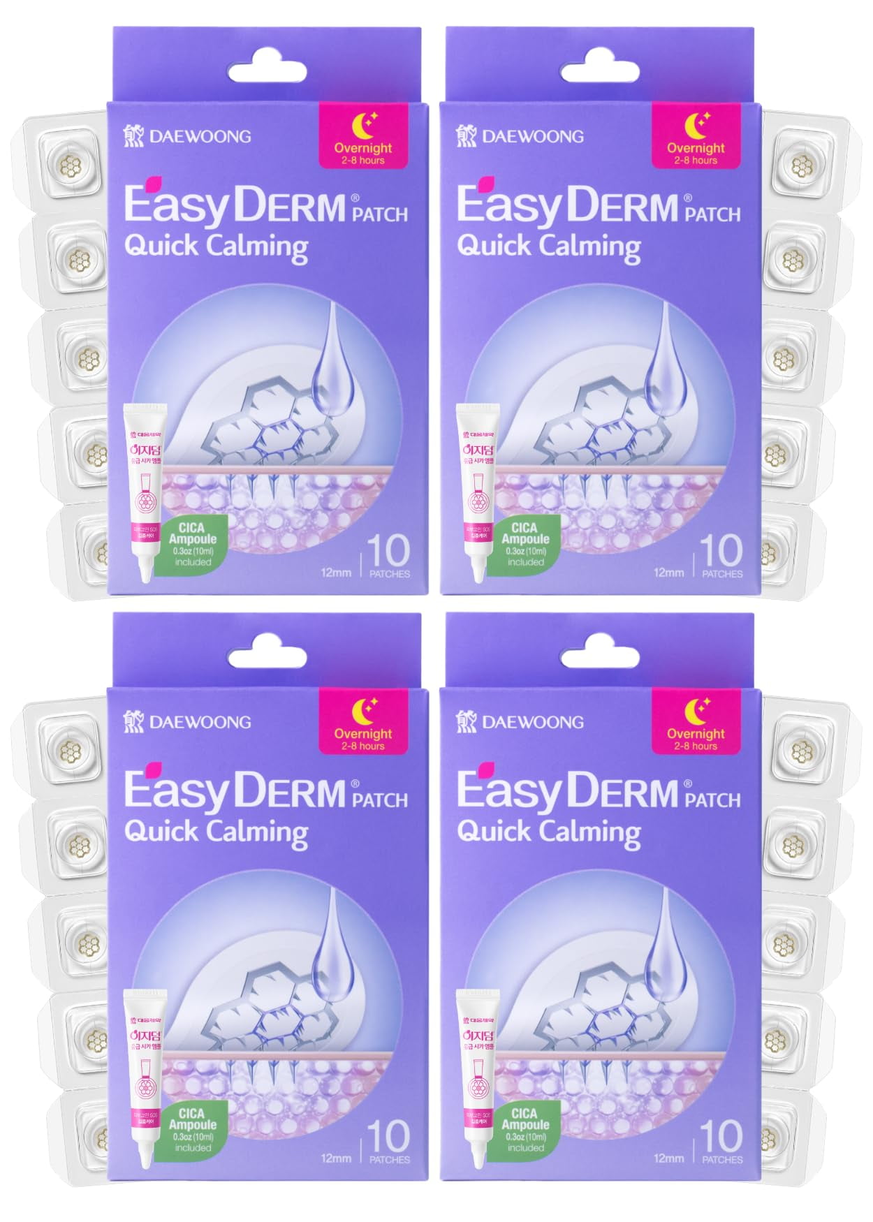 EasyDerm Quick Calming Magnesium Patches - 40 Patches (4 Pack ...