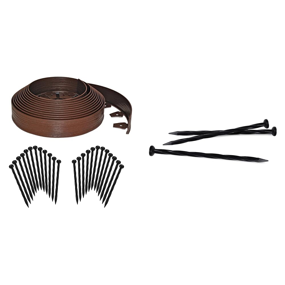 EasyFlex 2.5" Tall Wall No-Dig Landscape Edging Kit - 100 Foot, Black ...