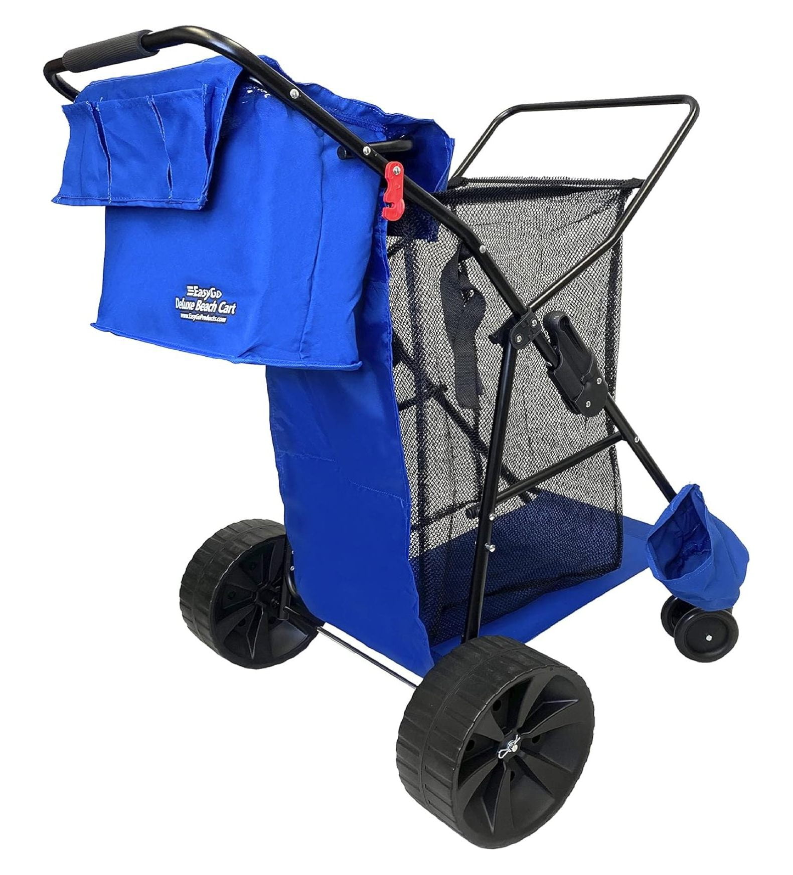 EasyGo Beach Cart Deluxe Heavy Duty Folding Design Large Wheels for ...