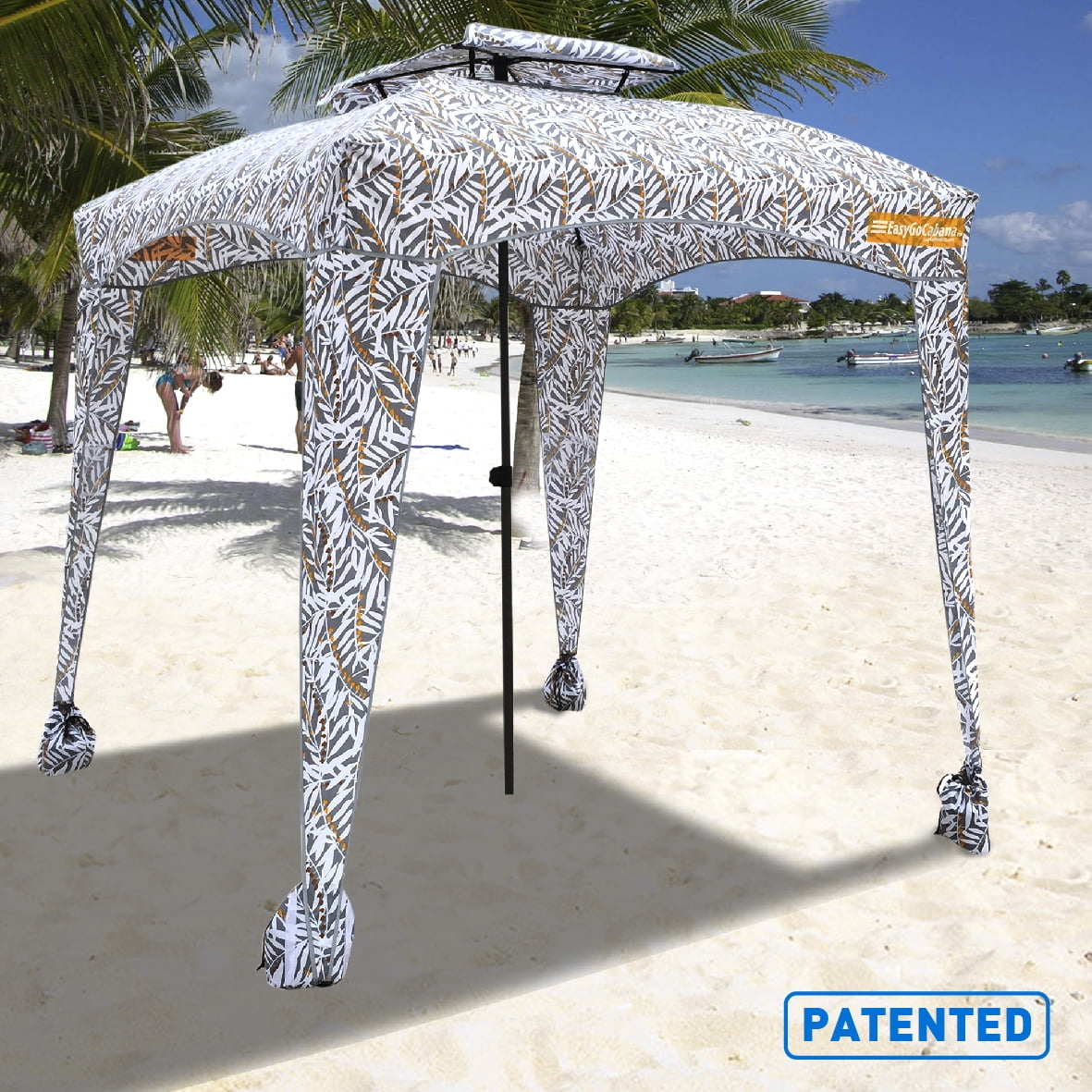 EasyGo Products Beach Cabana UV 50+ Protection 8'4" x 6' Beach Tent ...