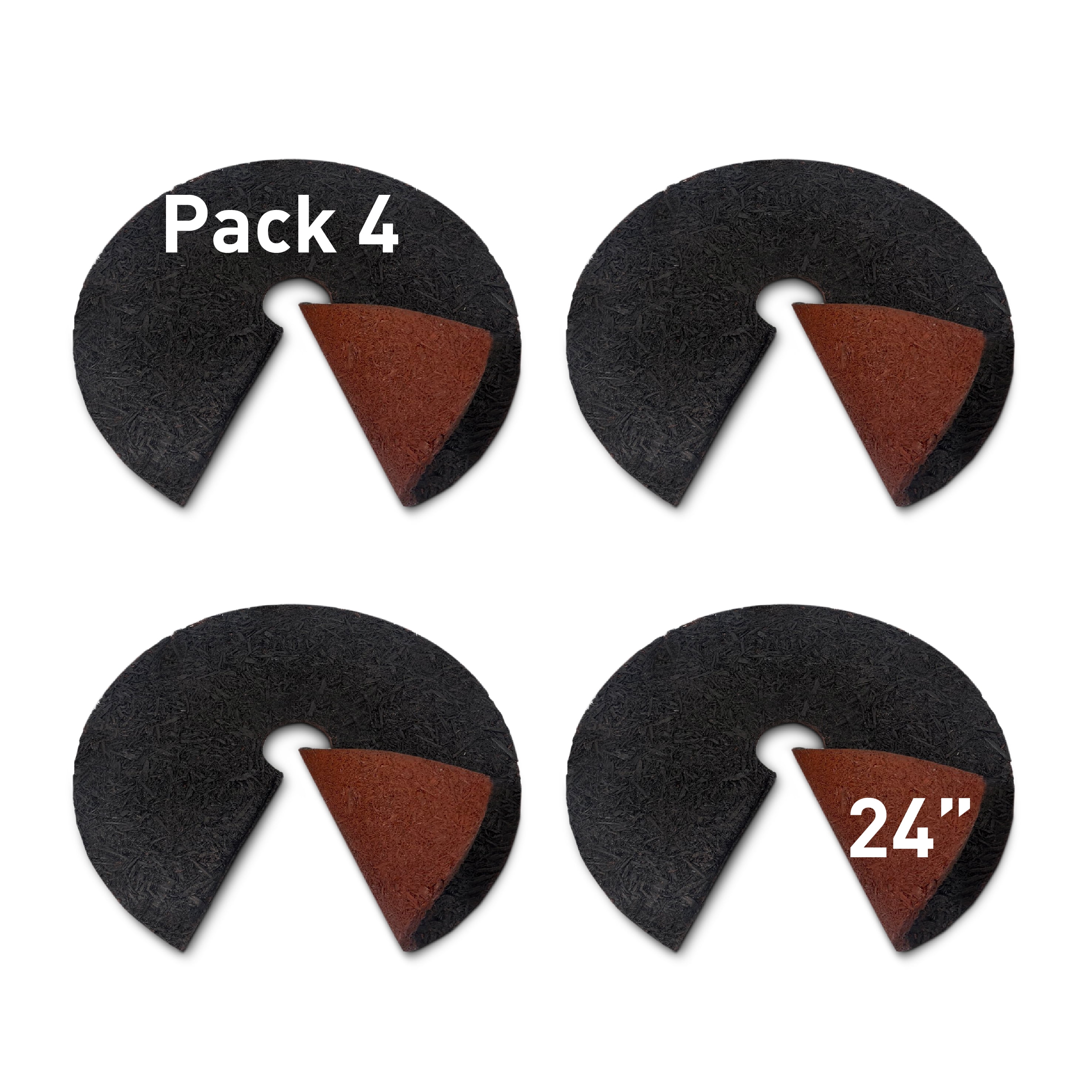 EasyGo Double Sided Rubber Mulch Ring Weed Blocker- Lawn Landscape ...