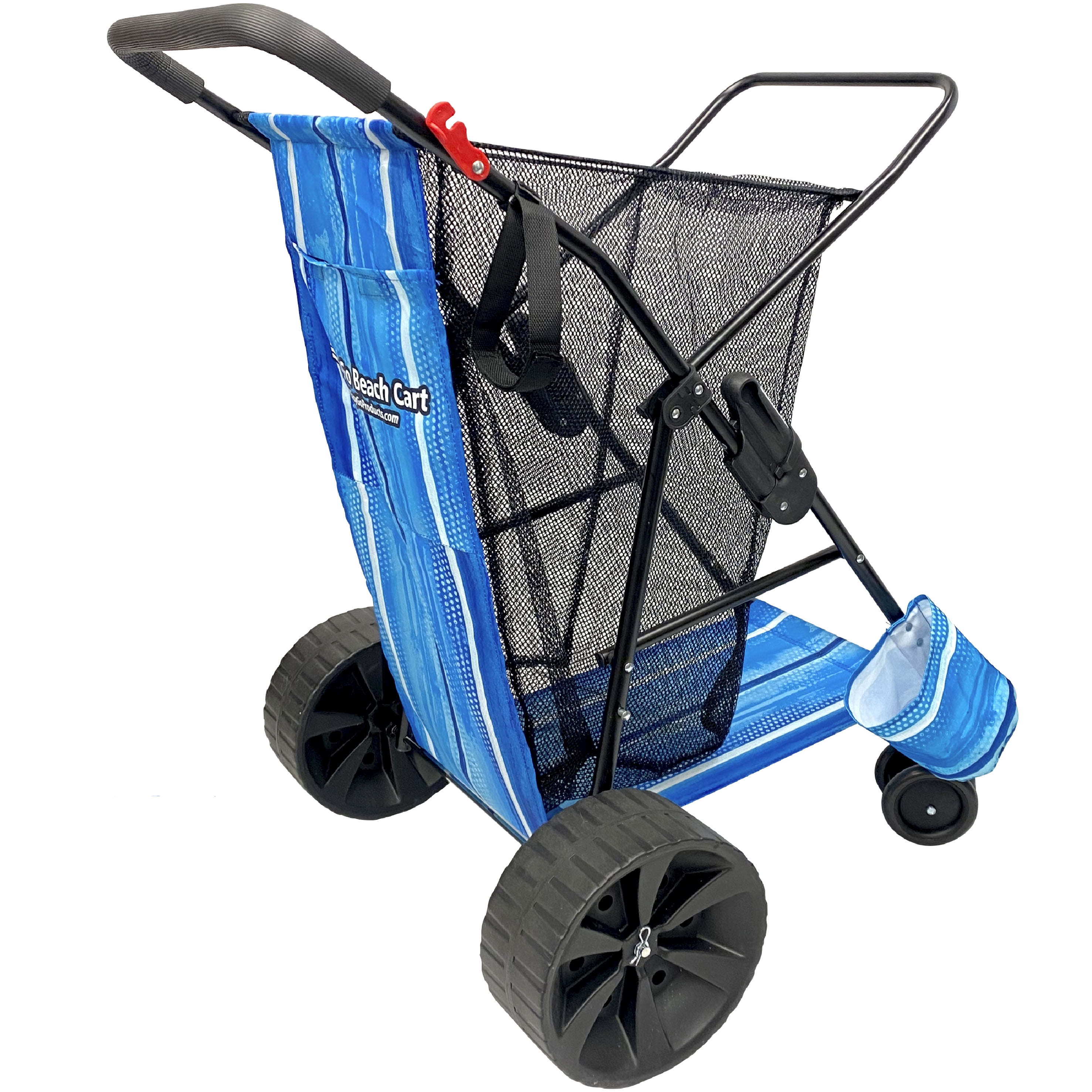 EasyGo Products Beach Cart with Wheels and Storage Pouch - Set of 1 ...