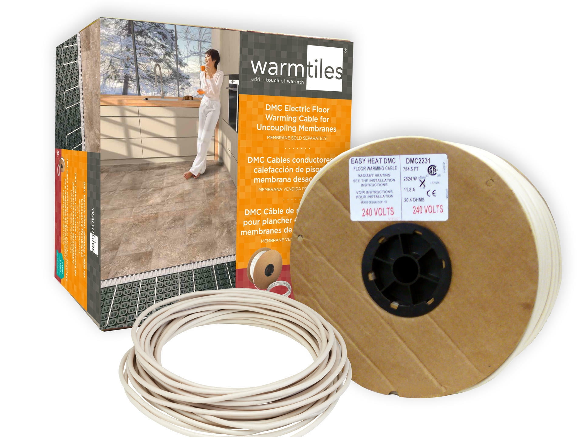 EasyHeat Warm Tiles™ Floor Warming Cable | DMC1025 | 120V | 25 Sq Ft ...