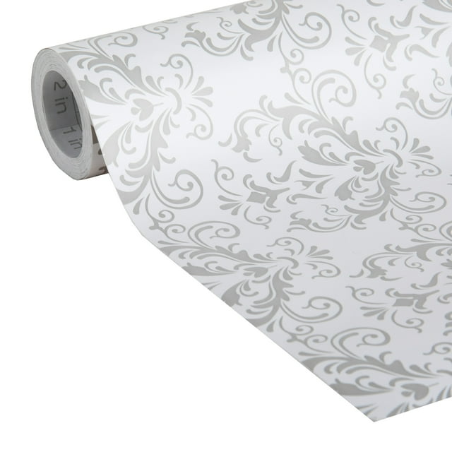 EasyLiner Brand Contact Paper Adhesive Shelf Liner, Gray Damask, 20 in ...