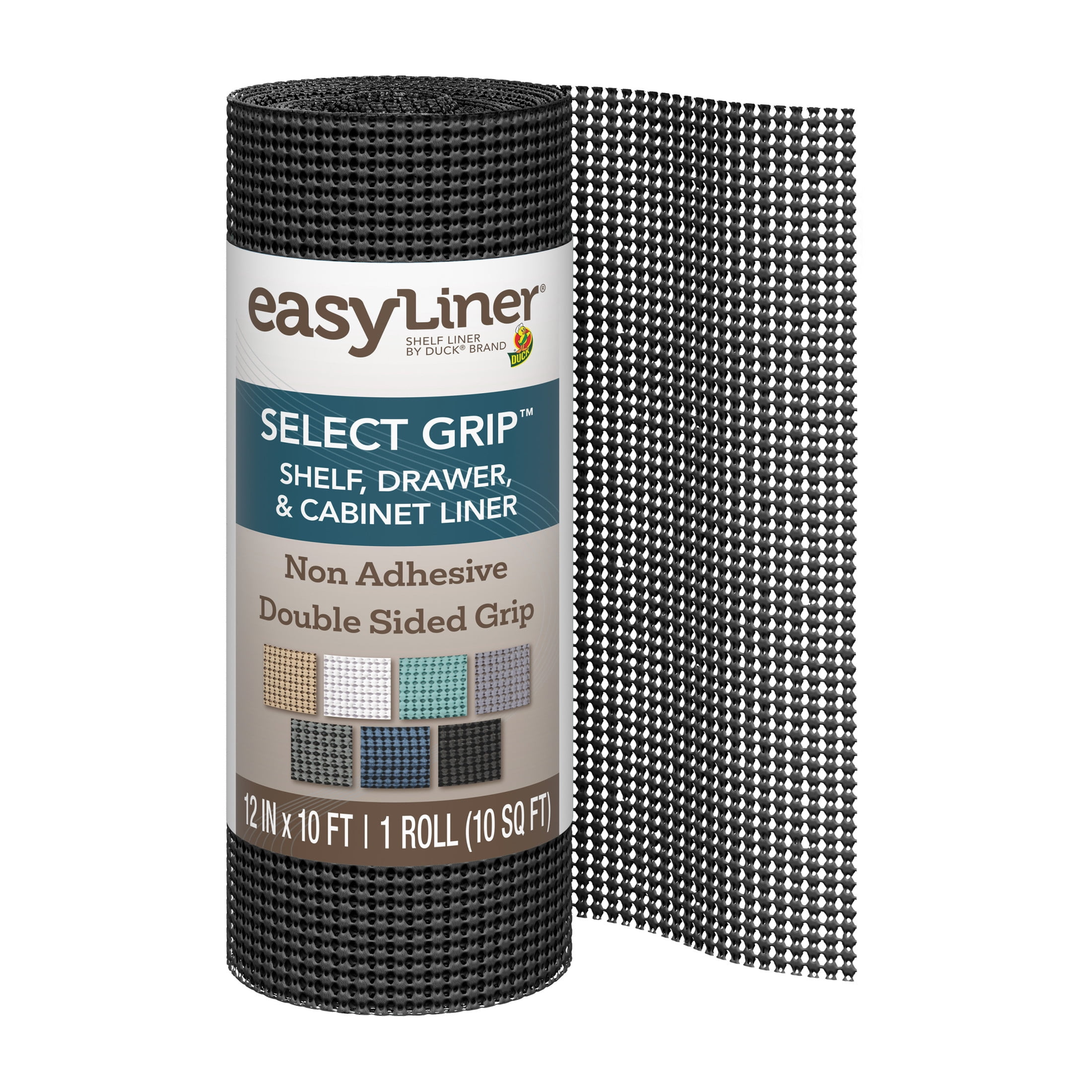 EasyLiner Select Grip Shelf Liner, Black, 12 in. x 10 ft. Roll ...