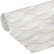 EasyLiner Smooth Top Shelf Liner, Taupe Buds, 20 in. x 6 ft. Roll ...