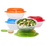 EasyLunchboxes - Salad To-Go Containers - Reusable Bowl with Built-In ...