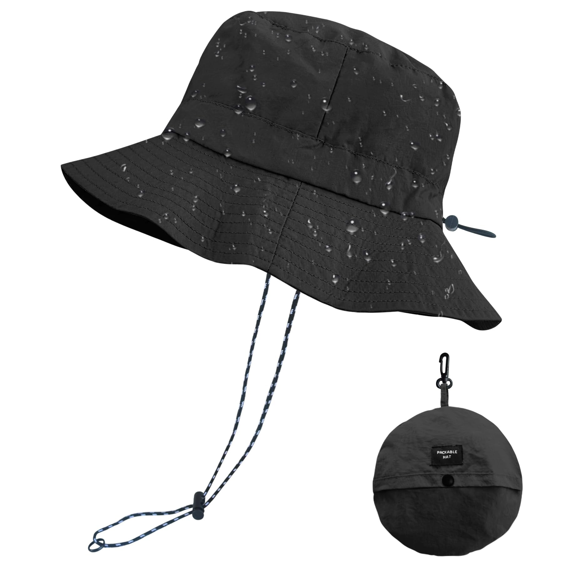 Easymart Waterproof Sun Hat, Detachable Chin Strap, Packable - Walmart.com
