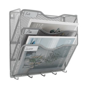 EasyPAG Office Wall Organizer Hanging Wall File Holder 5 Tier Assembly ...