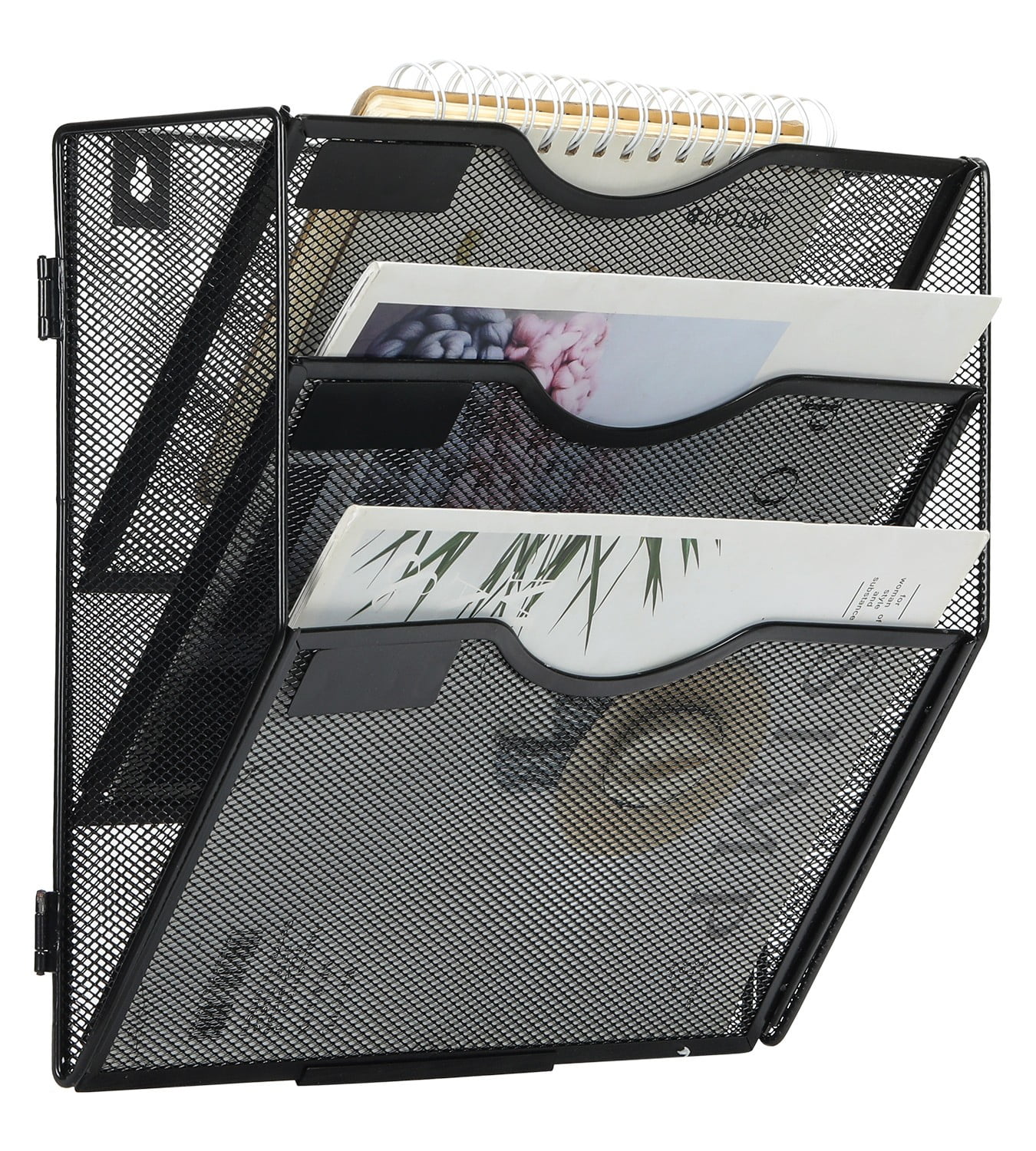 EasyPAG Hanging File Organizer 3 Pockets Wall File Holder Wall Mount ...