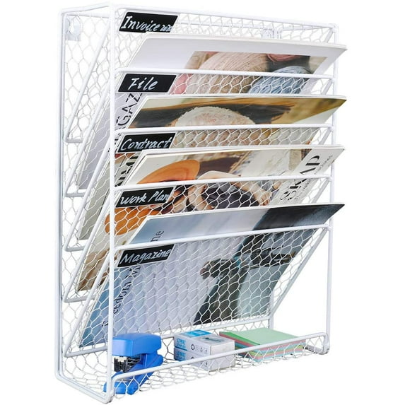 EasyPAG Hanging Wall File Holder Mail Organizer Metal Chicken Wire Wall ...