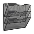 EasyPAG Hanging Wall File Organizer 3 Pocket Mesh Wall Mount File ...