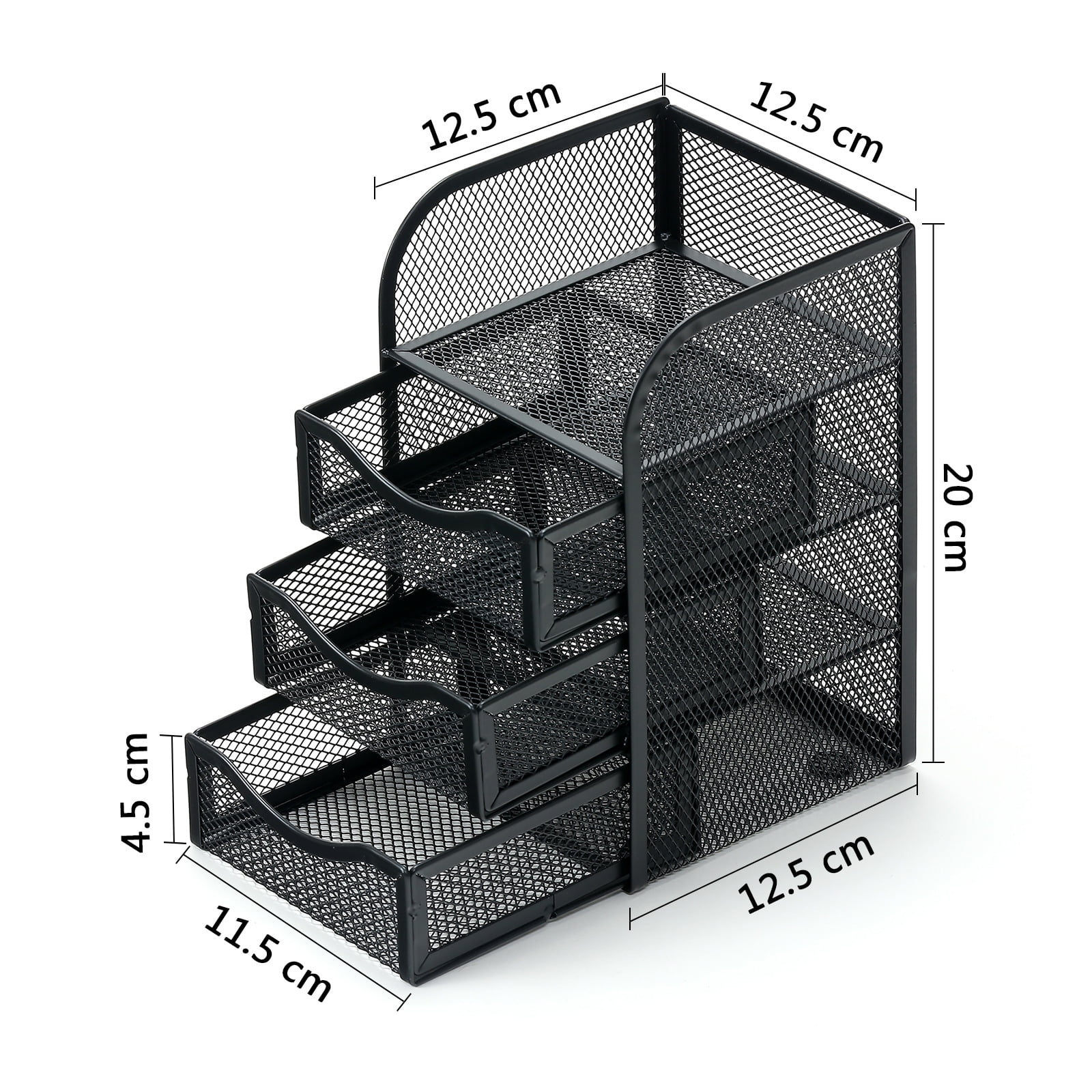 EasyPAG Mesh Desk Supplies Organizer with 3 Drawer Office Desktop ...