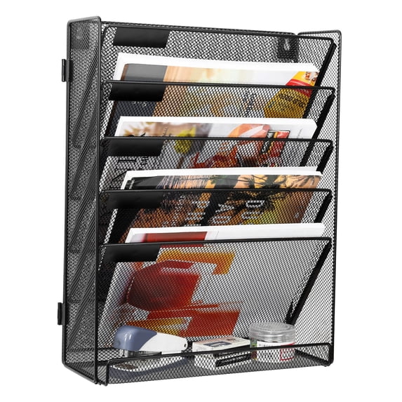 EasyPAG Mesh Office Organizer, 5 Tier Wall File Organizer, Assembly ...