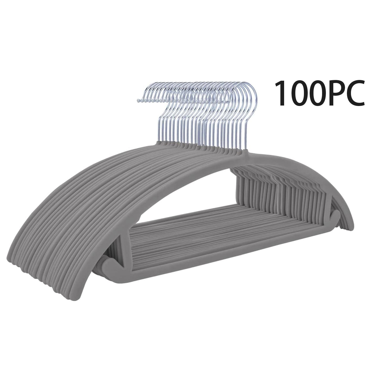 EasyPAG Velvet Clothes Hangers 100-Pack No Shoulder Bumps Suit Hangers ...