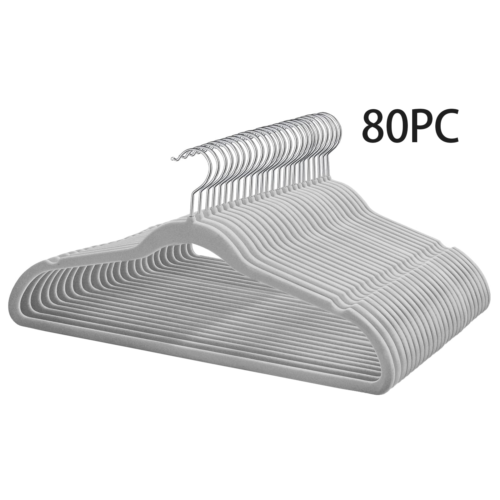 EasyPAG Velvet Hangers 80 Pack, Premium Clothes Hangers Non-Slip Felt ...