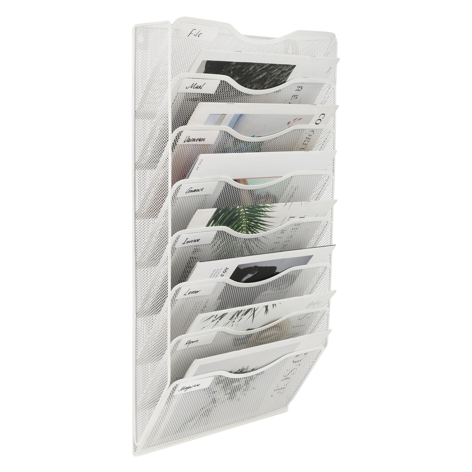 EasyPAG Wall File Holder 8 Tier Mesh Office Letter-Sized Hanging File ...