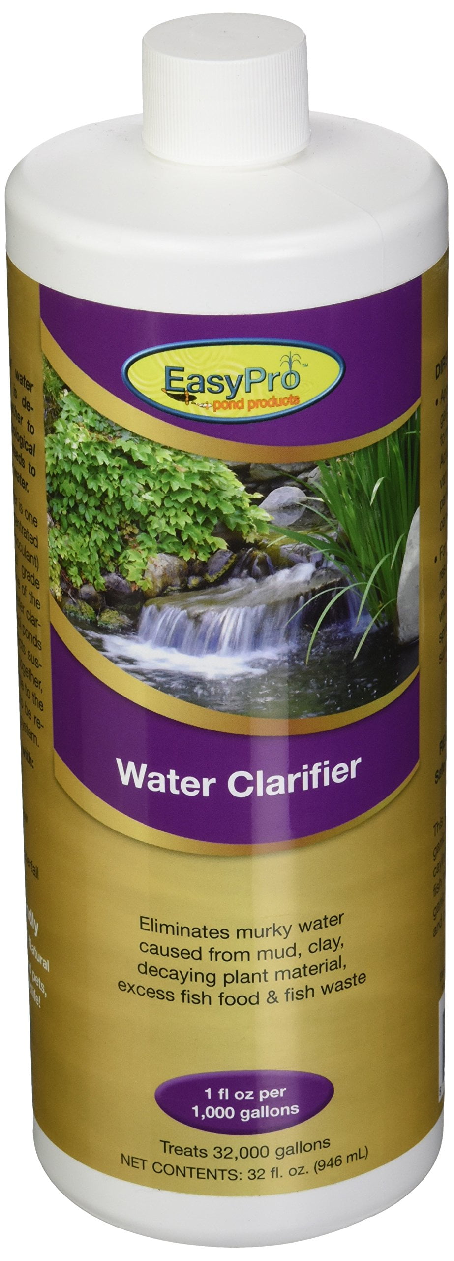 EasyPro EWC32 Water Clarifier/Flocculant / 32 oz/Treats 32,000 Gallons ...