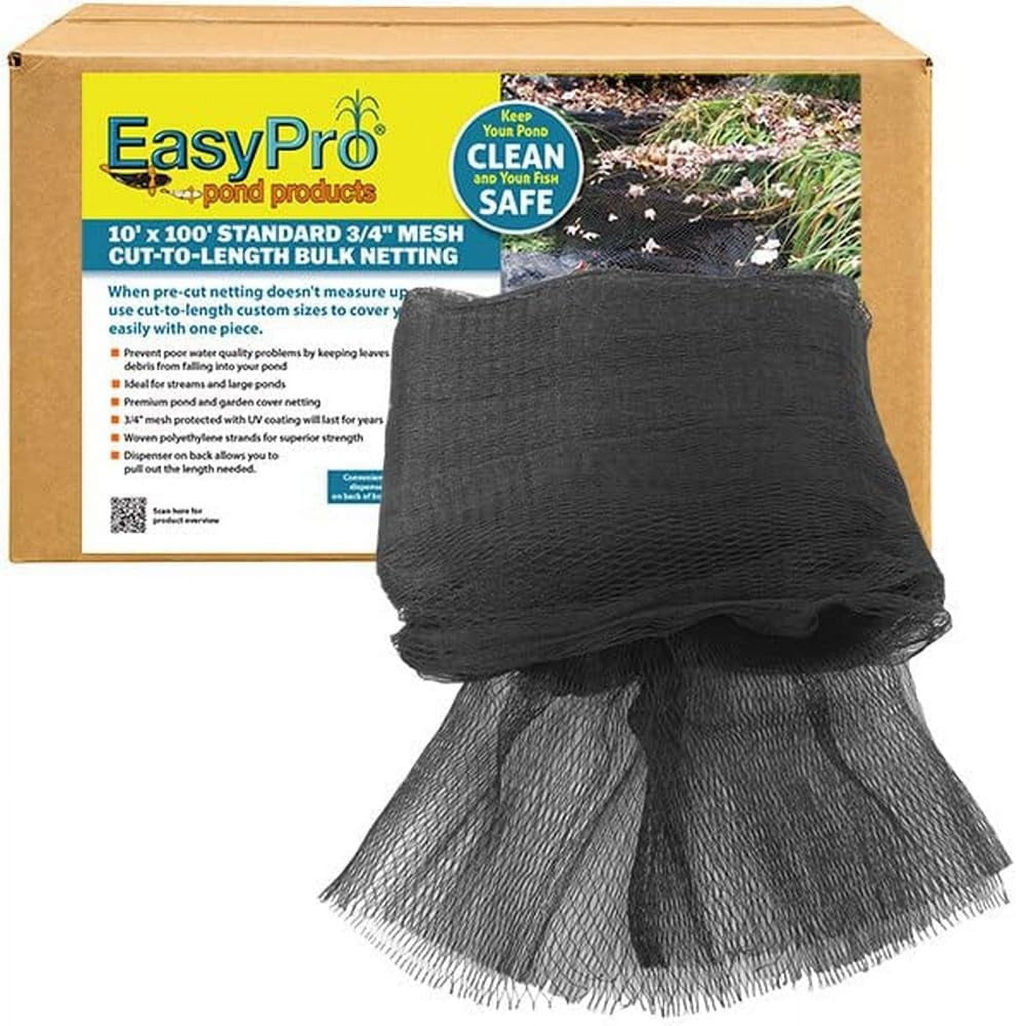 EasyPro NR101 10′ X 100′ Boxed Premium Pond Cover Netting | 3/4 ...