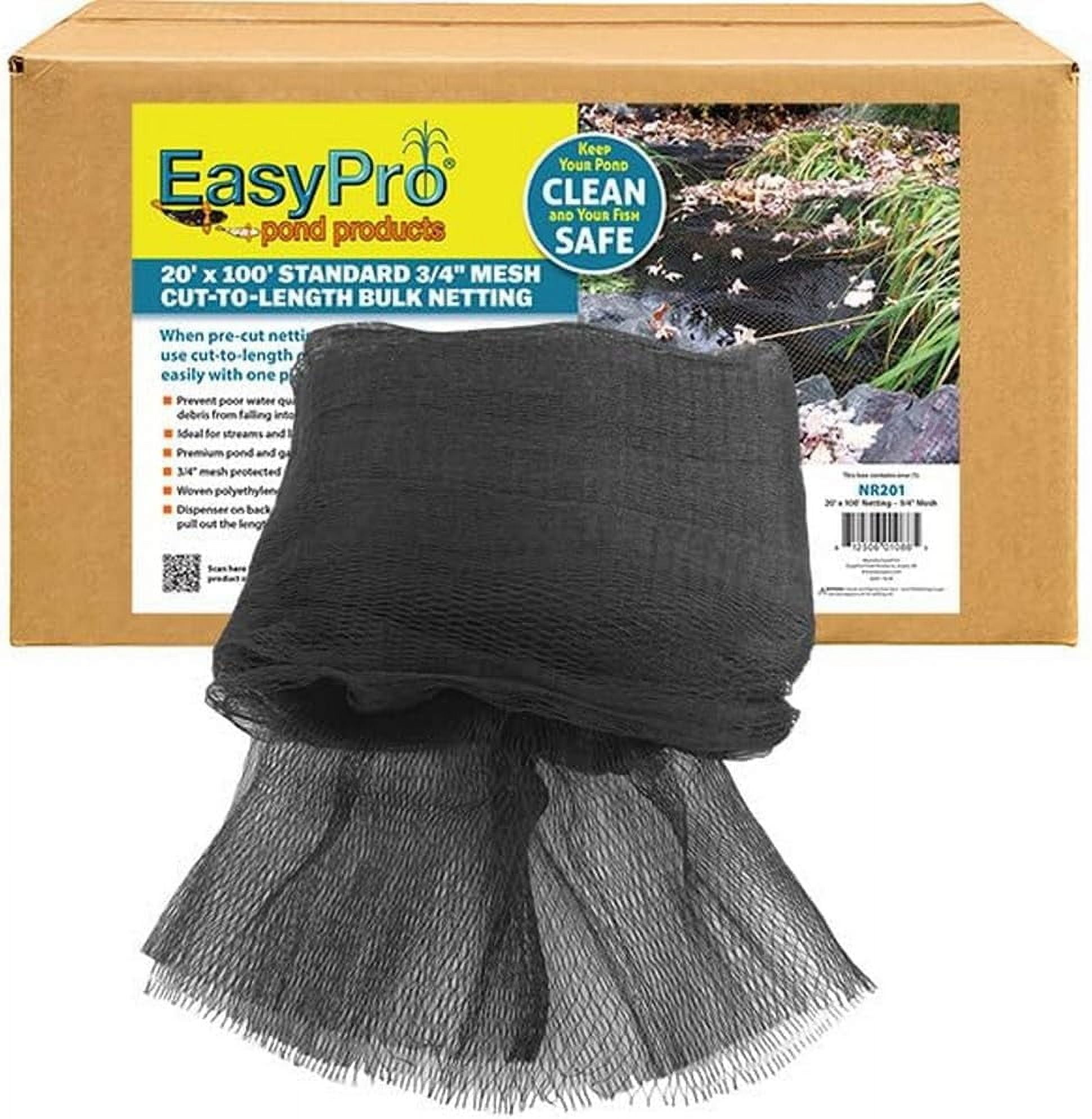 EasyPro NR201 20′ X 100′ Boxed Premium Pond Cover Netting | 3/4 ...