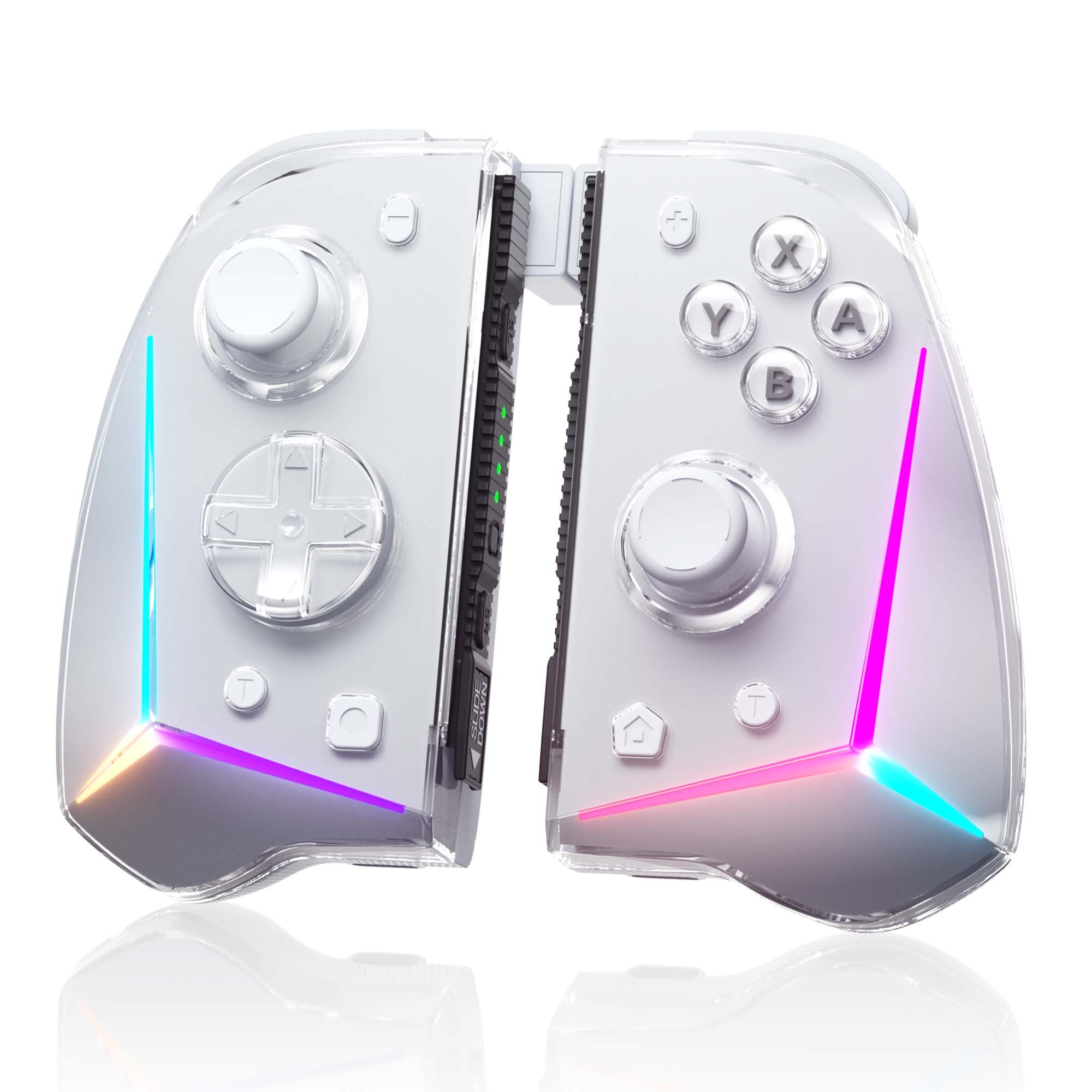 EasySMX Wireless Joypad (L/R) for Nintendo Switch, Switch Controller with RGB Lights/Hall Effect ...