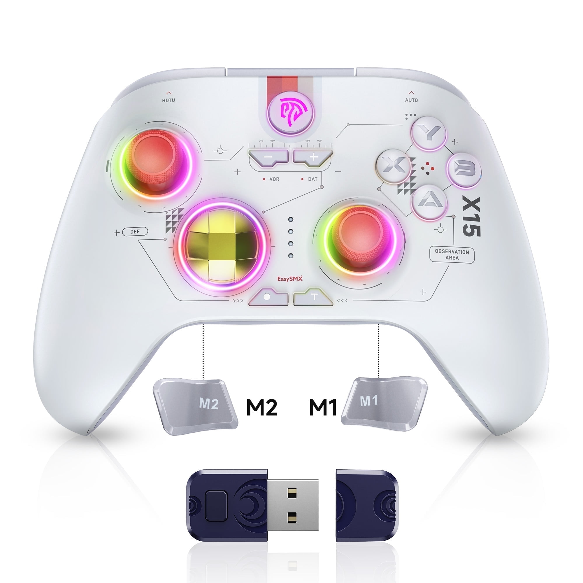 Free Shipping! EasySMX X15 Wireless PC Controller, Bluetooth Game Controller Compatible with PC ...