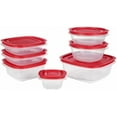 EasyStore Square and Round Containers, 14-Piece Set, Food Storage ...