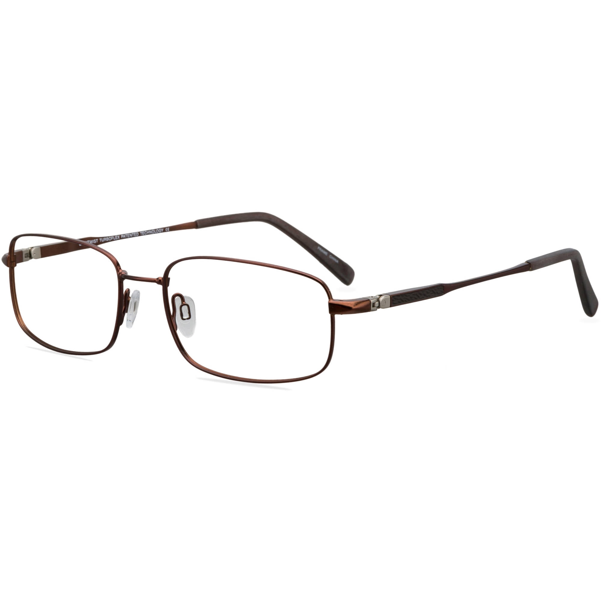 EasyTwist TurboFlex Men's Full Rim Eyeglasses, ET931, Brown, 56-18-145 ...