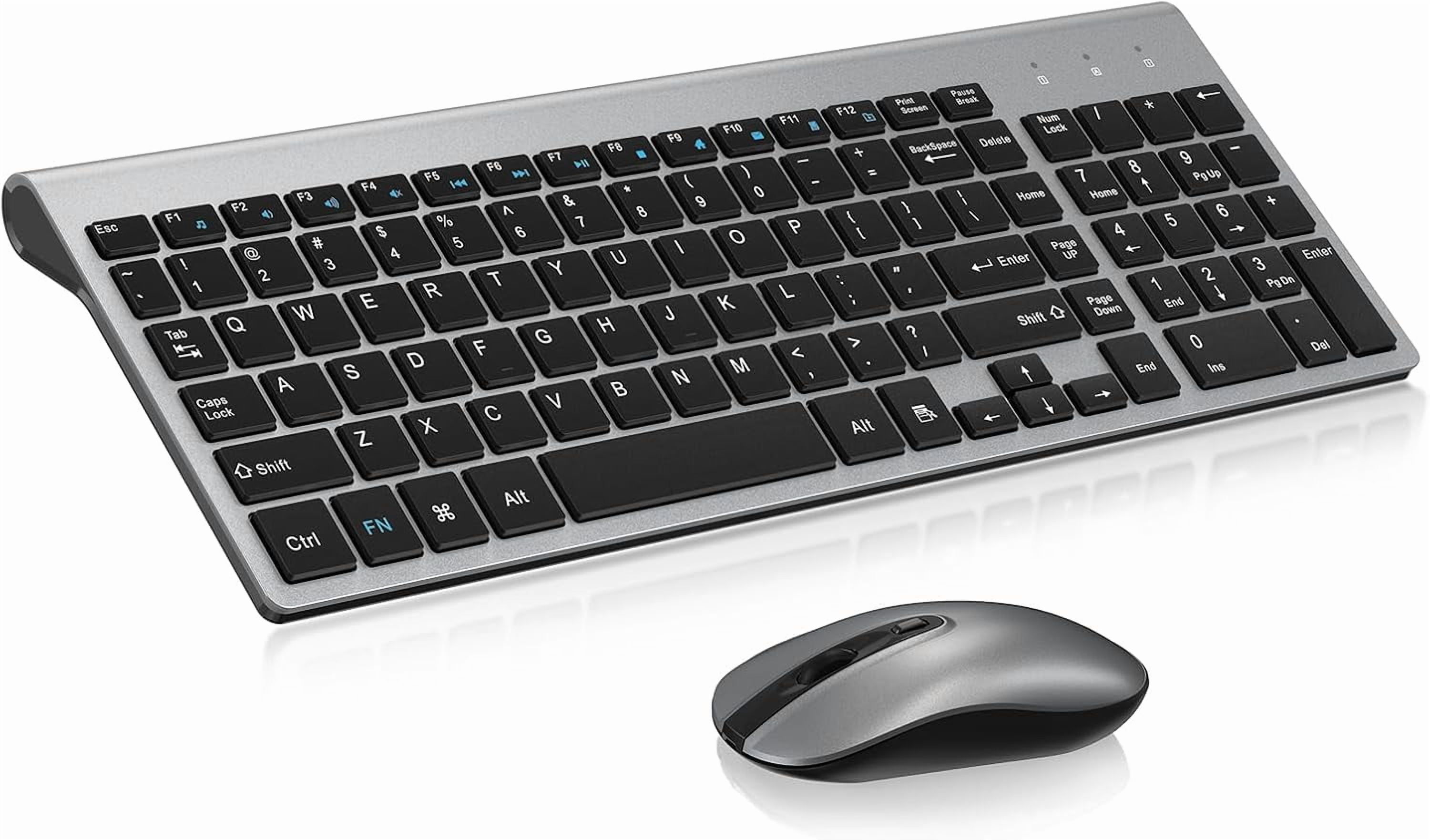 EasyTyping KF10 Wireless Keyboard and Mouse Combo [Silent Scissor ...