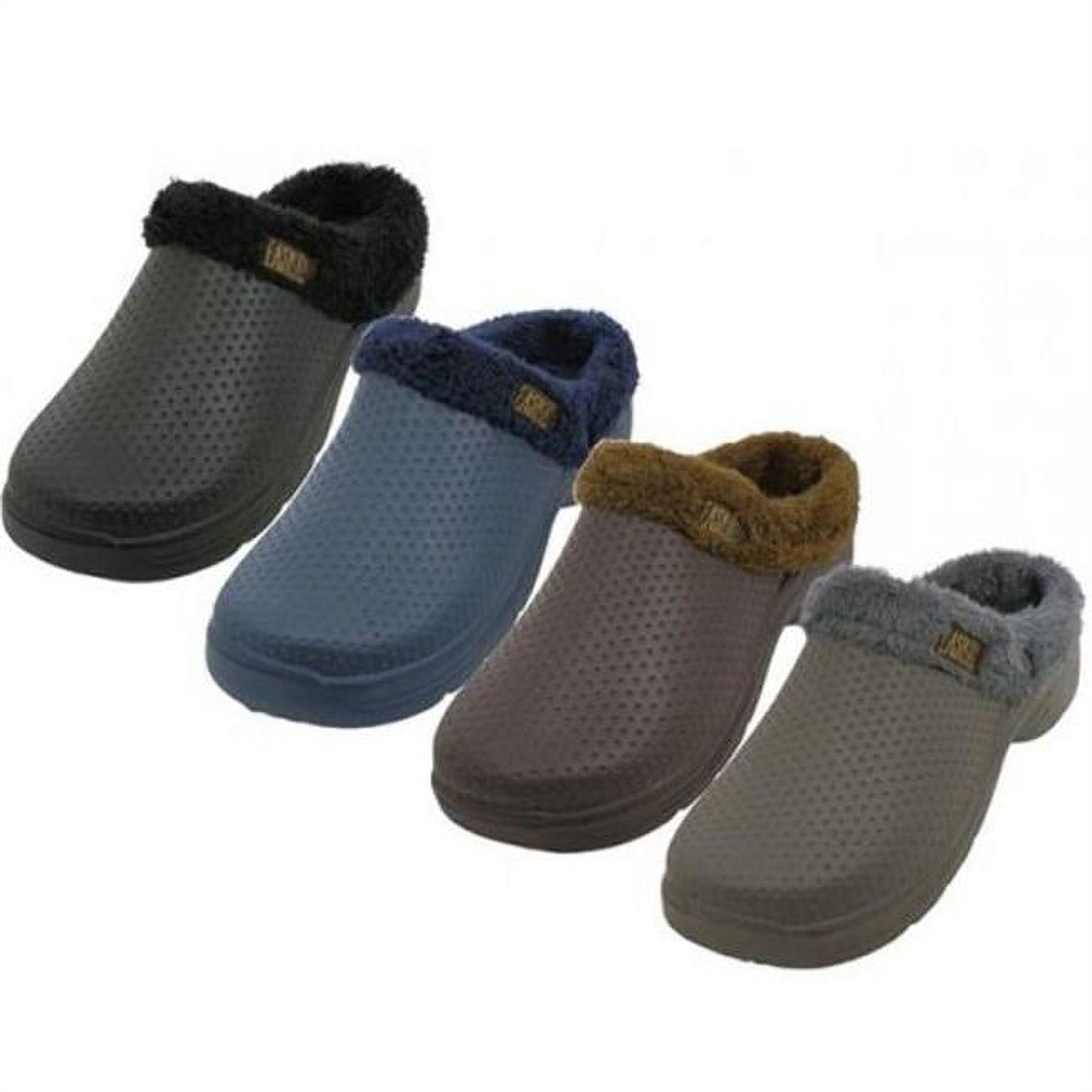 EasyUSA 2355877 Mens Faux Fur Lined Clogs, Black - Size 7-12 - Case of ...