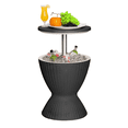 EasyUp 8-Gallon Adjustable Height Cooler Bar Table – Outdoor Ice Bucket ...
