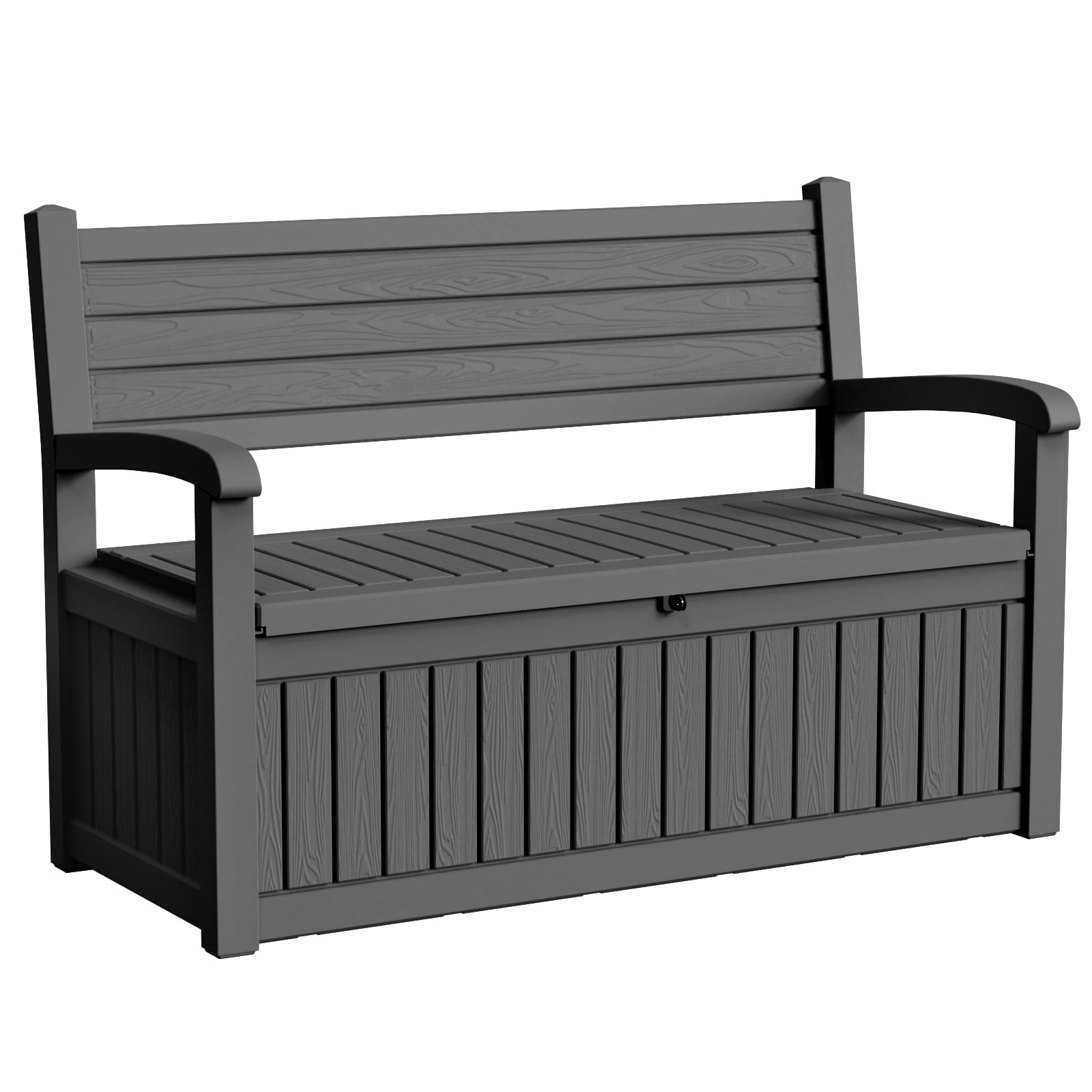 EasyUp 80 Gallon Storage bench Lockable Waterproof Deck Box - Outdoor ...